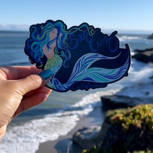 Santa Cruz Mermaid Sticker - Etsy