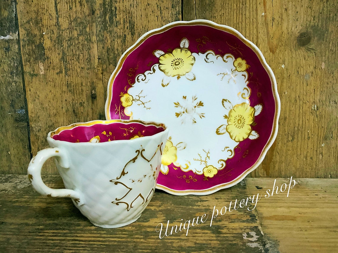 An Early 19th Century Rockingham Cup and Saucer | Etsy