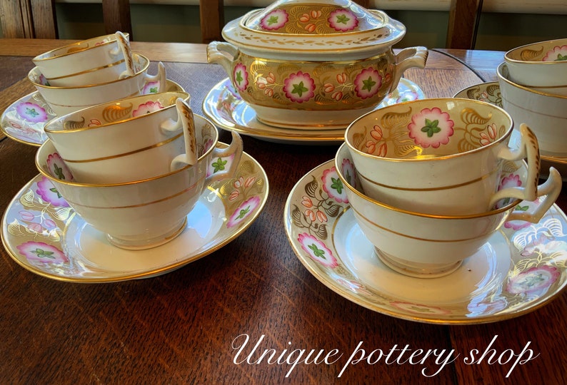 19th C Antique Tea and Coffee Cups C1820, New Hall - Etsy