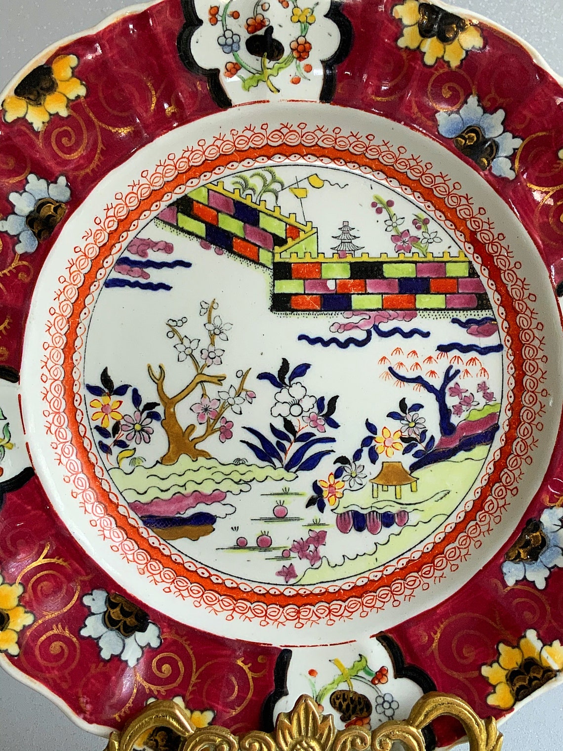 A rare English 19th c Masons ironstone dessert plate | Etsy