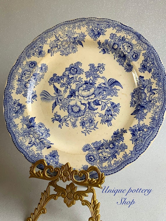 A large English antique Staffordshire pearlware plate Dining & Serving ...