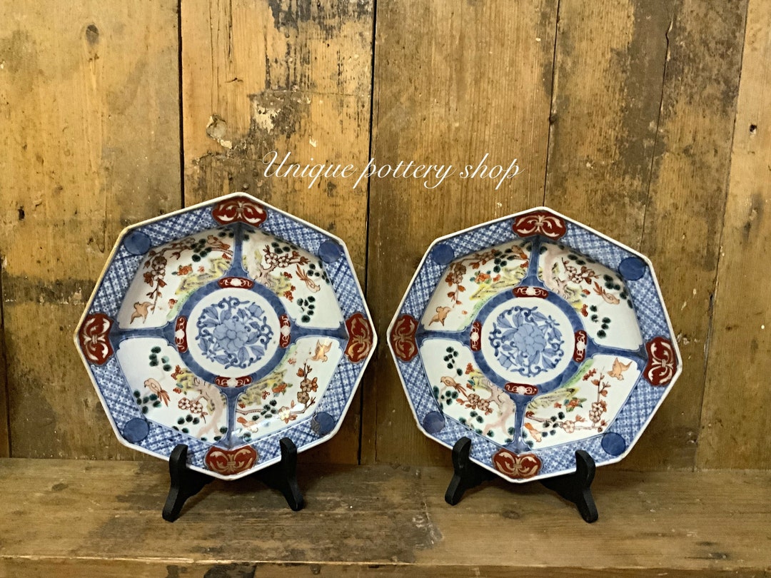 A Beautiful Pair of Porcelain Fukagawa Plates - Etsy