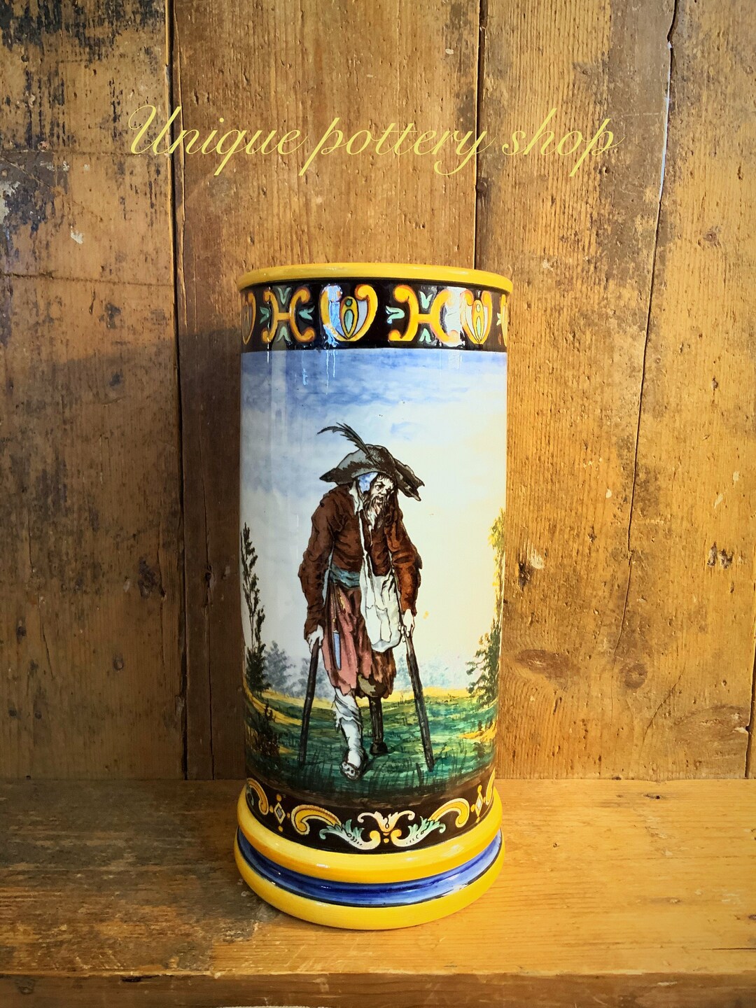 An Outstanding Antique Gien, Hand Painted Vase - Etsy