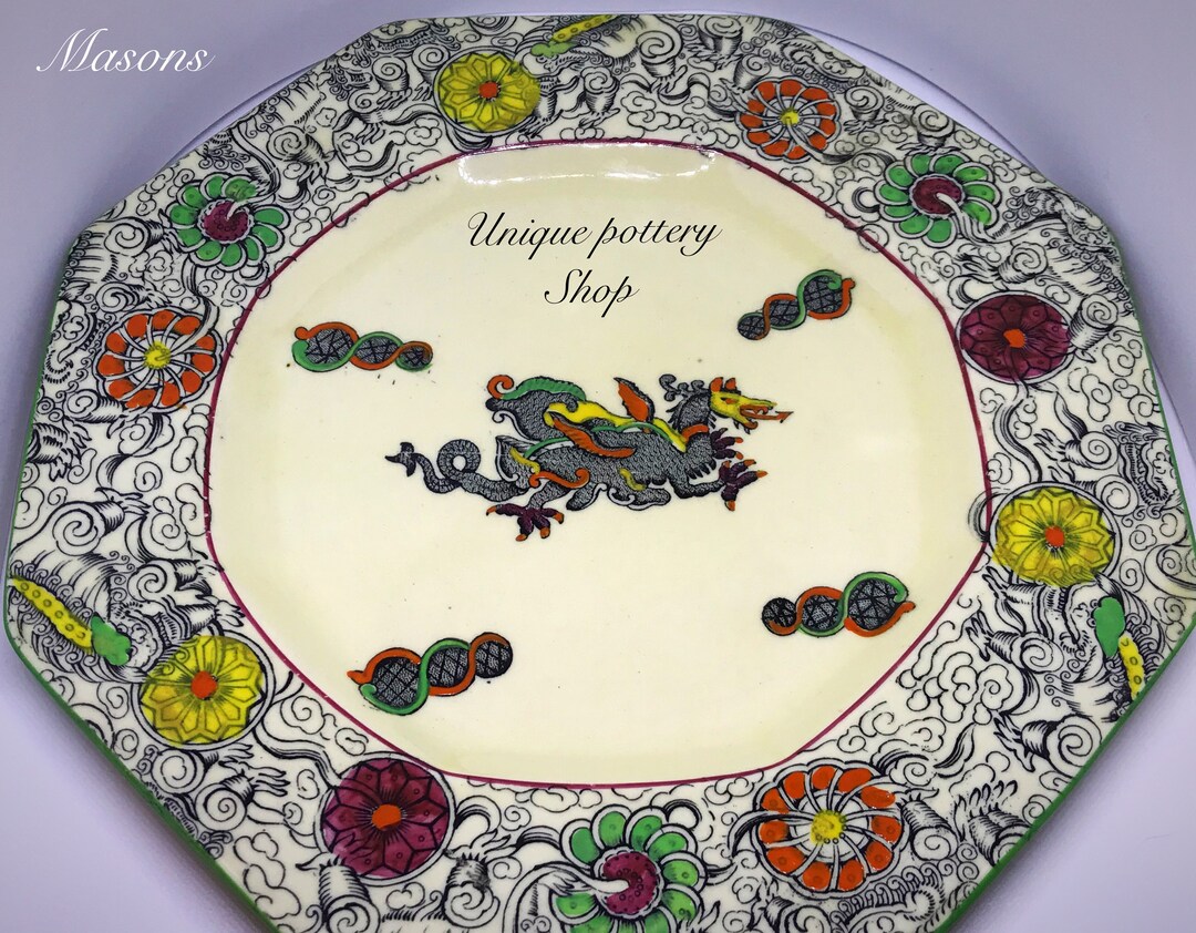 A Stunning and Rare Polygon Shaped Plate by Masons Potteries - Etsy