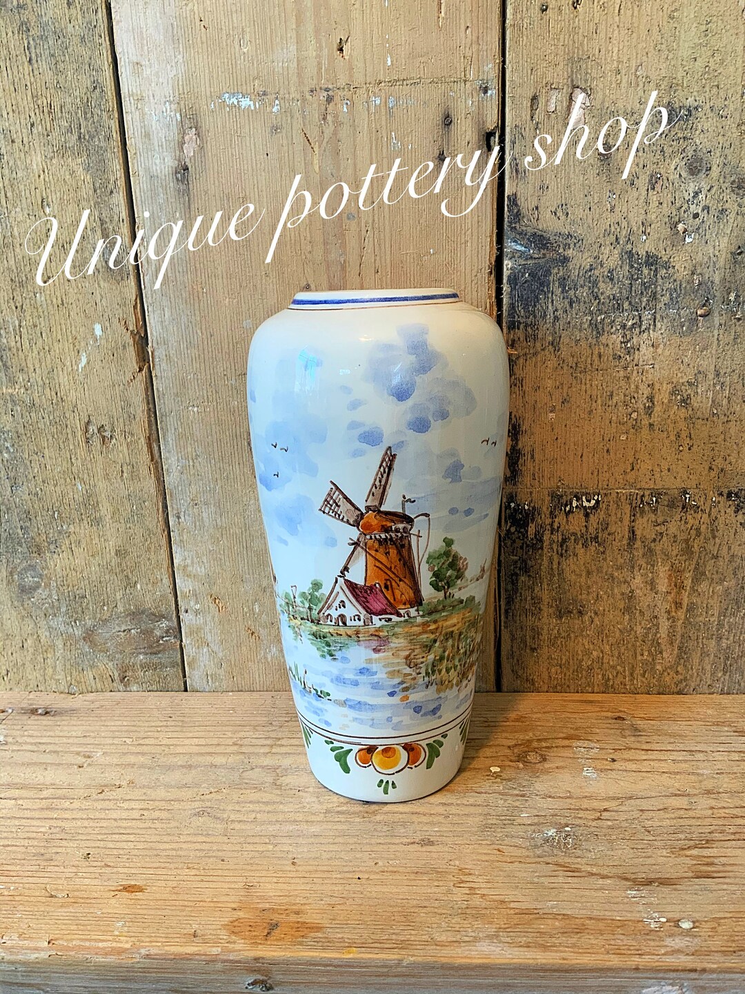 An Outstanding Hand Painted Dutch Delft Vase - Etsy