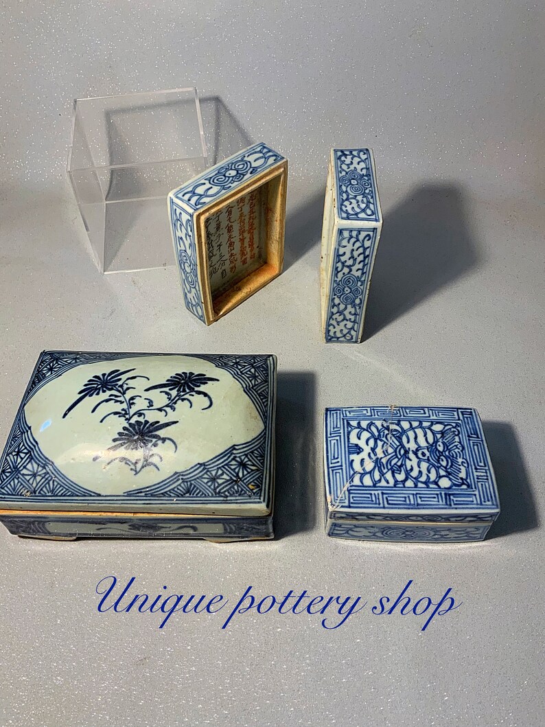 A Super Collection of Antique Chinese Porcelain Boxes - Etsy