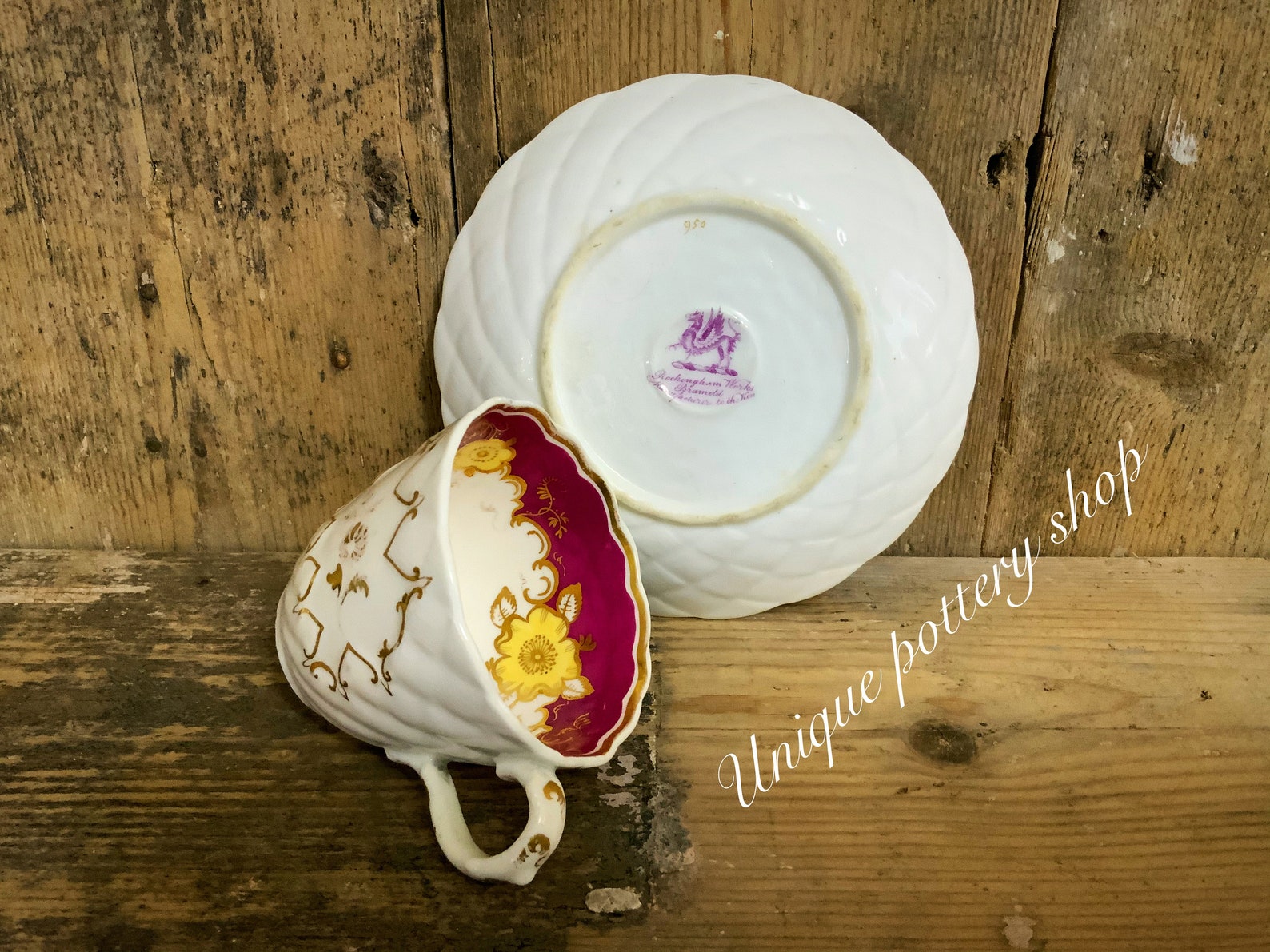 An Early 19th Century Rockingham Cup and Saucer | Etsy