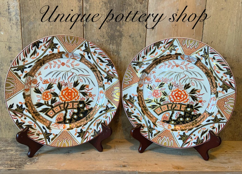 A Super 19th C Pair of English Antique Display Plates - Etsy