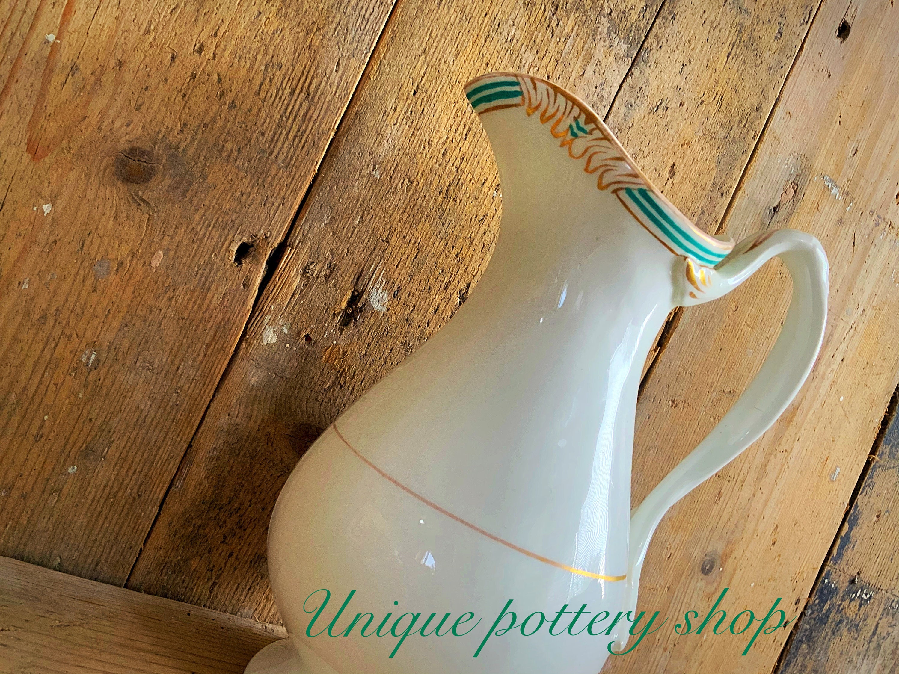 An English Antique Porcelain Water Jug - Etsy