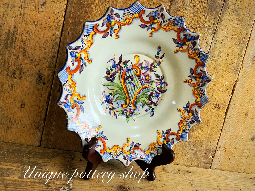 A Stunning Mid Century, Hand Painted Porto Plate - Etsy