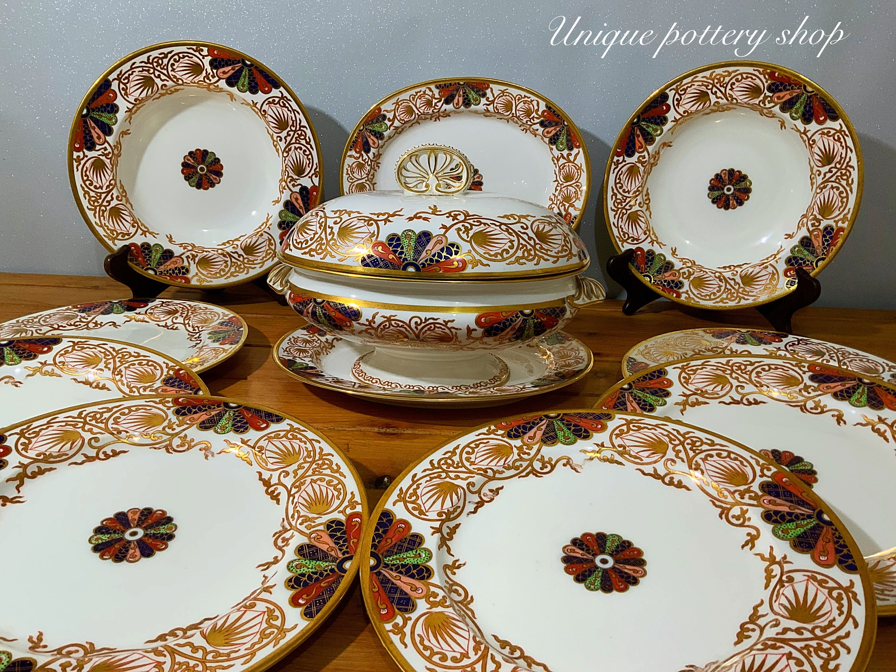 An English Antique Part Dinner Service - Etsy UK
