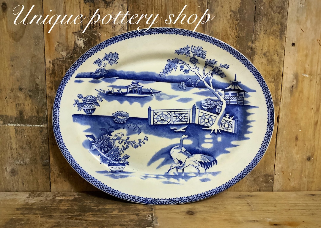An English Antique Huge, Serving Platter - Etsy