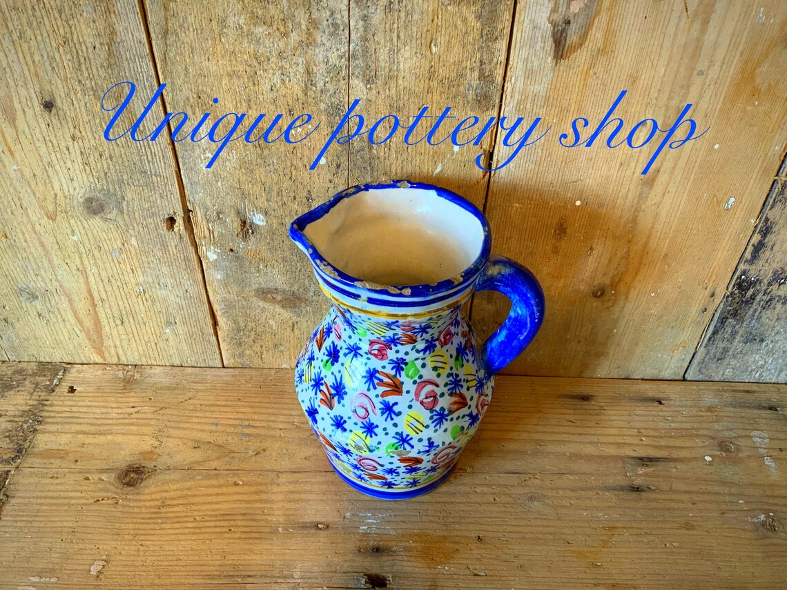 A Stunning 19th C Antique Moroccan Pottery Jug - Etsy