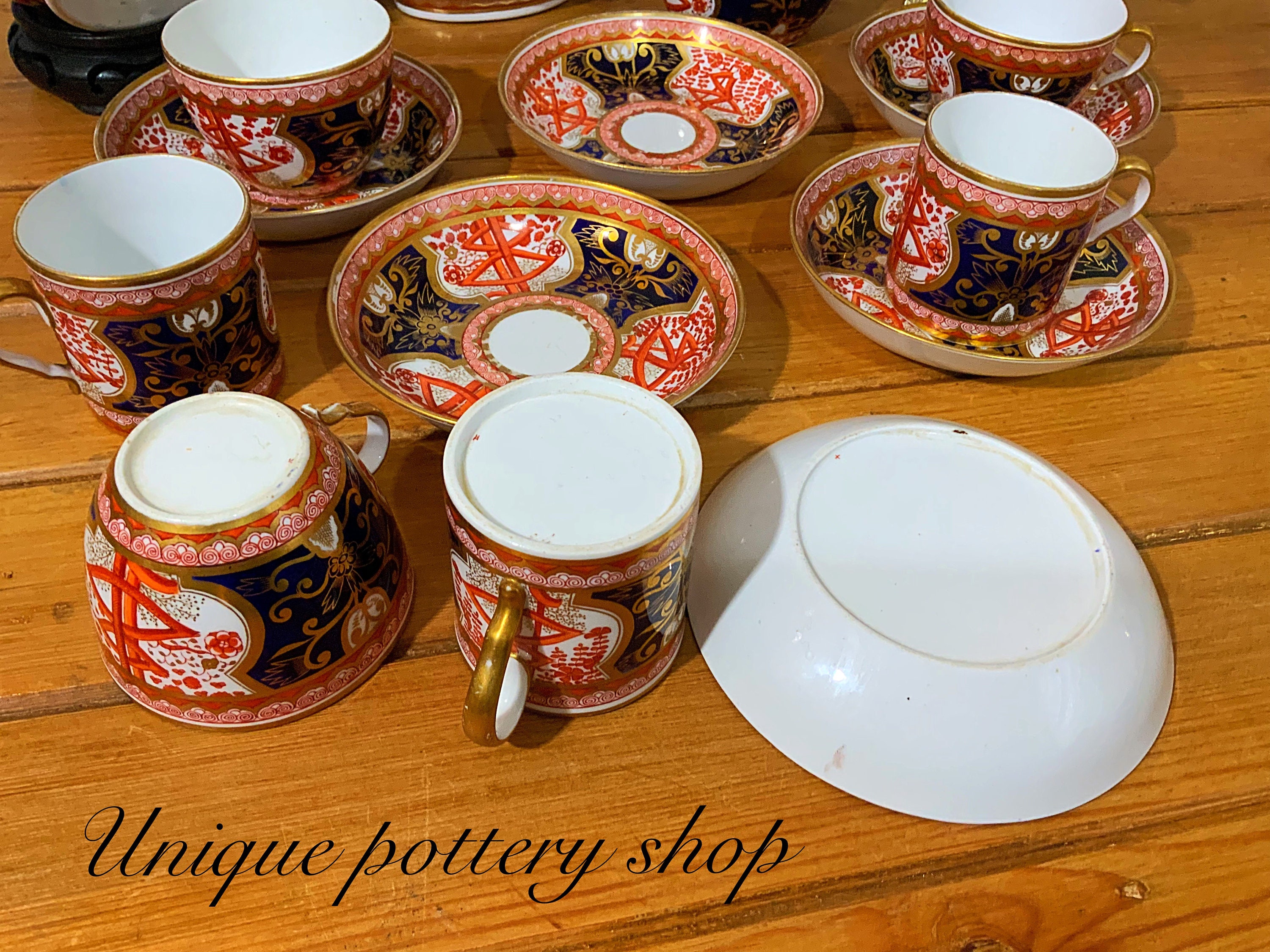 A Rare and Beautiful Spode Imari Tea Set - Etsy Australia
