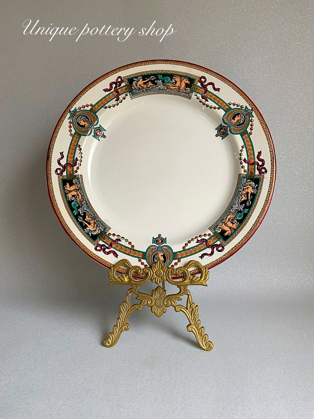 A Rare and Outstanding 19th C Thomas Booth & Co Plate - Etsy
