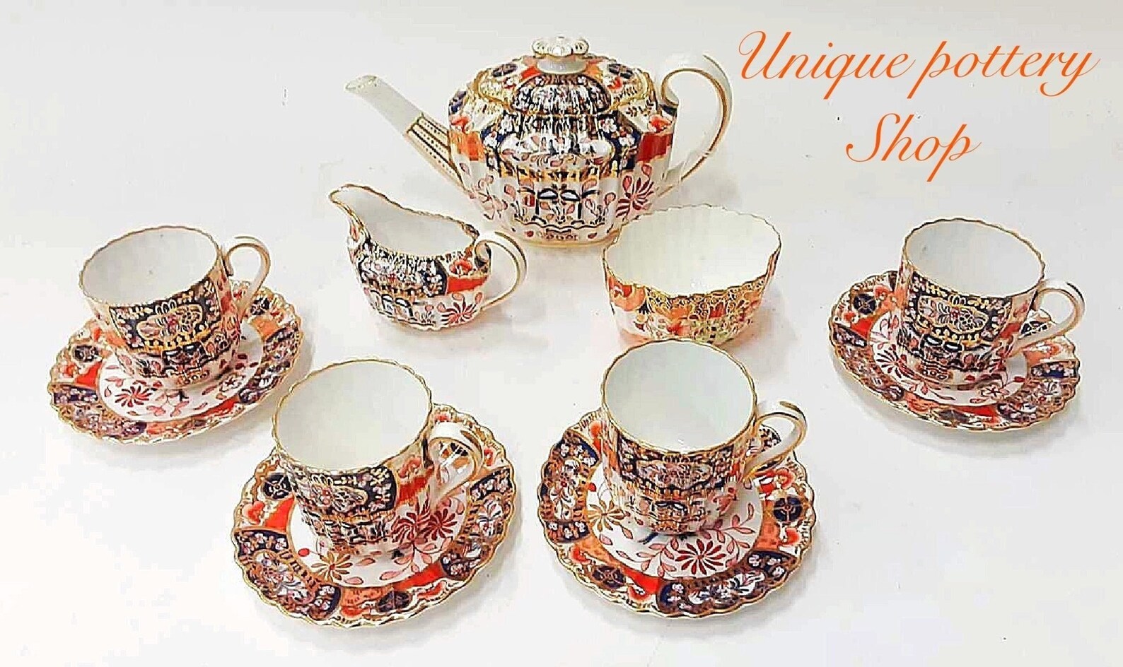 A Rare and Beautiful Spode Imari Tea Set - Etsy UK