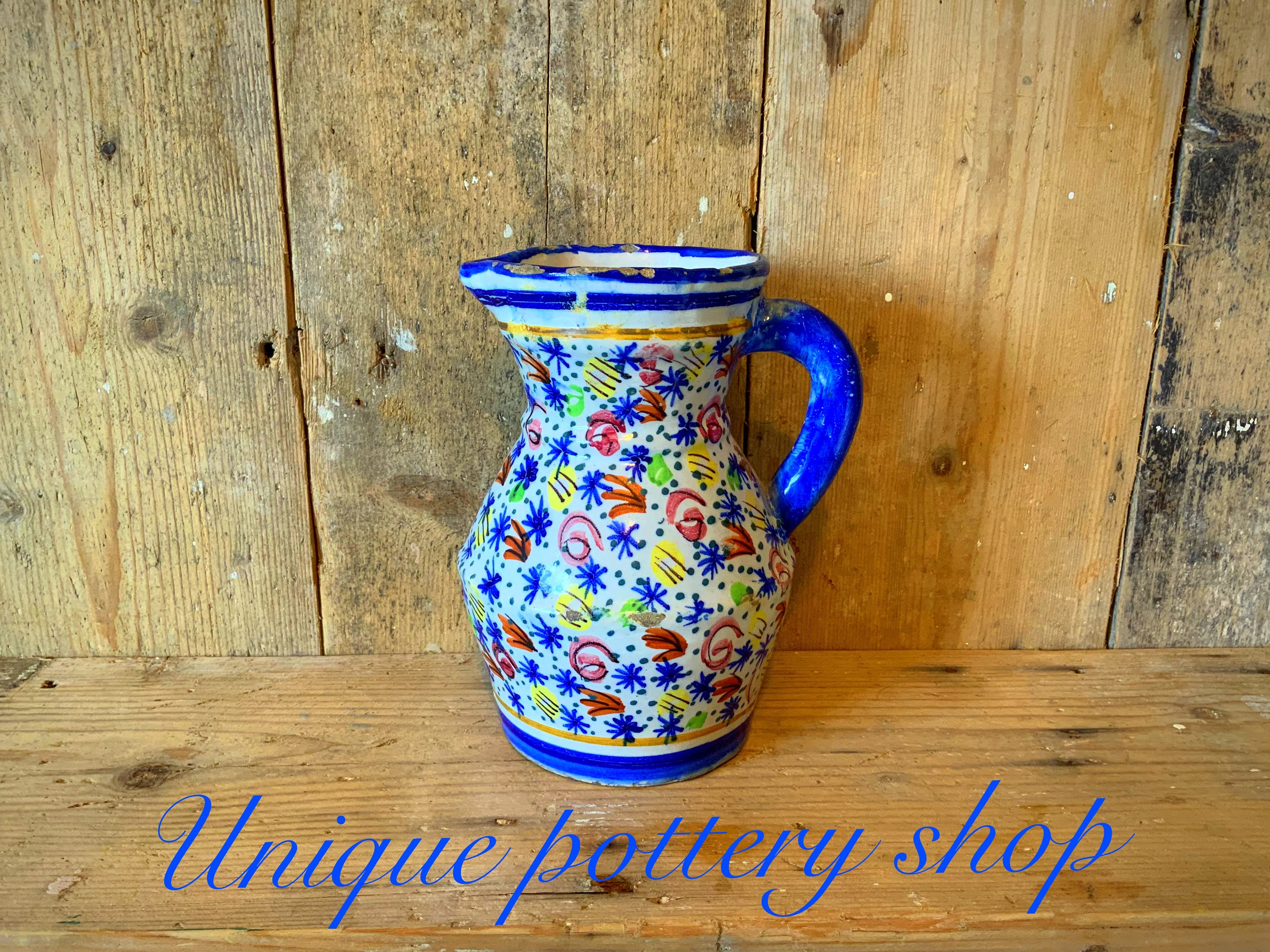 A Stunning 19th C Antique Moroccan Pottery Jug | Etsy