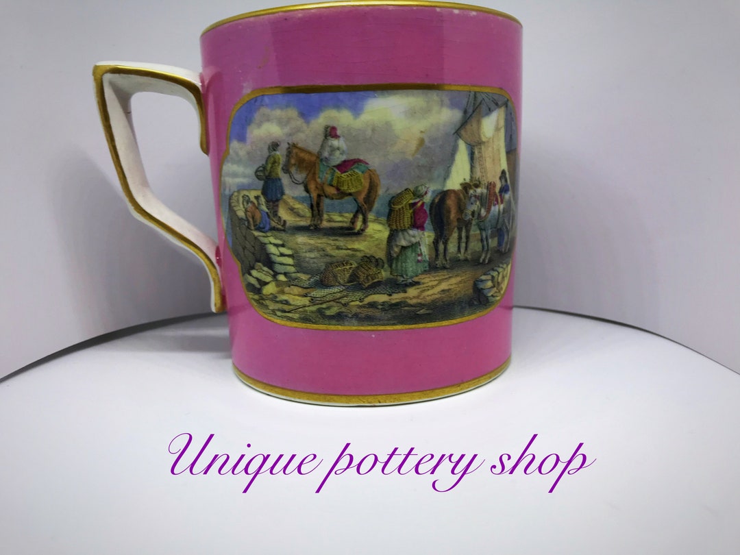 A Stunning English Antique Pottery Pratt Ware Mug - Etsy