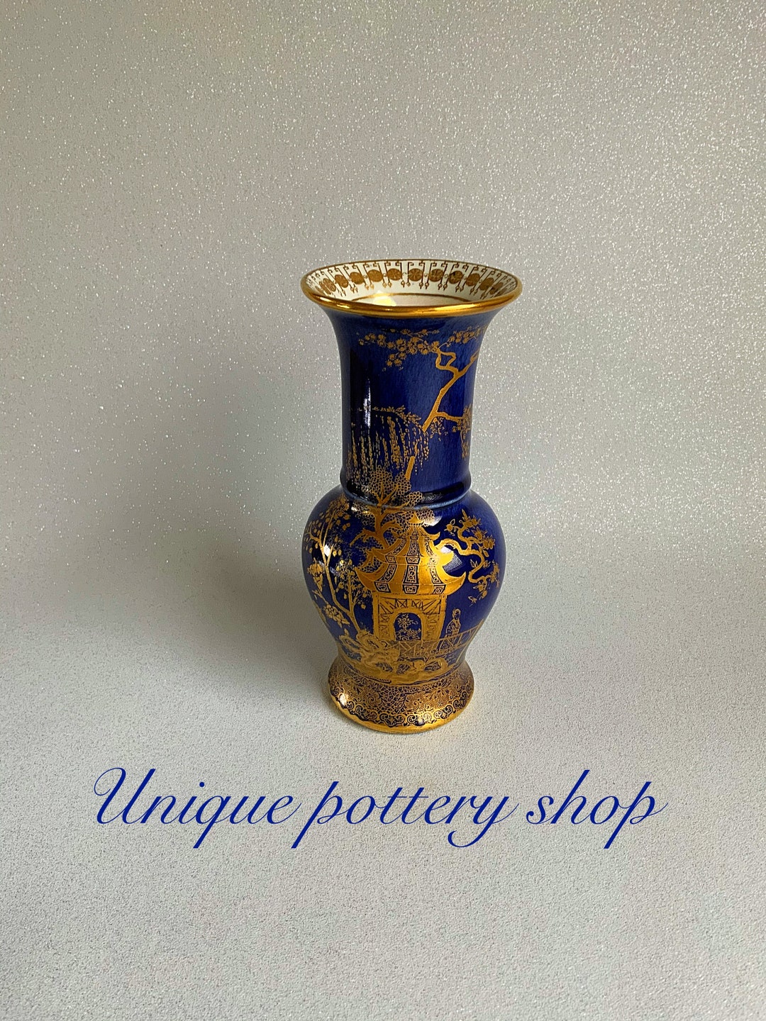 A Stunning Carlton Ware Powder Blue Baluster Vase - Etsy