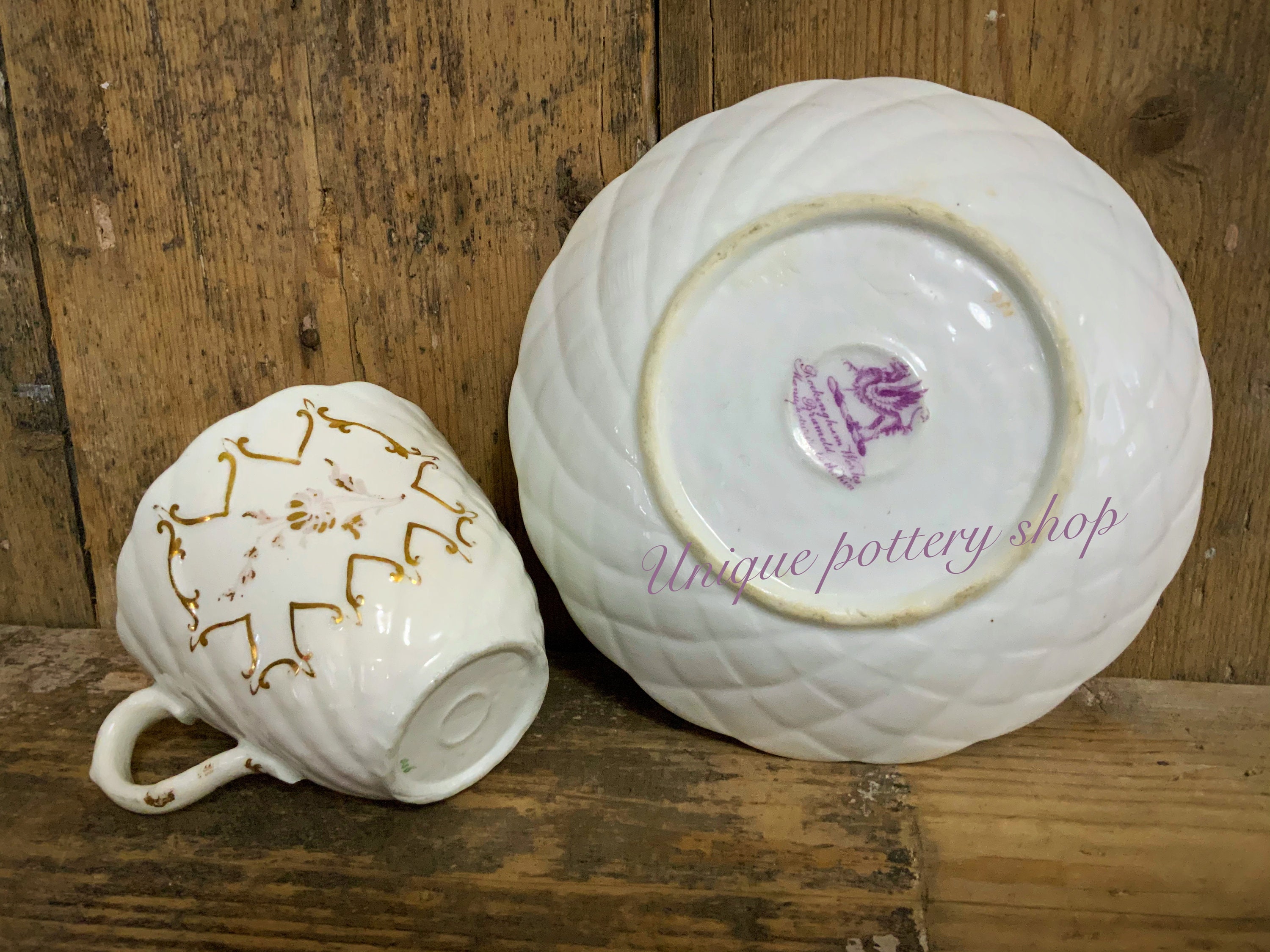 An Early 19th Century Rockingham Cup and Saucer | Etsy