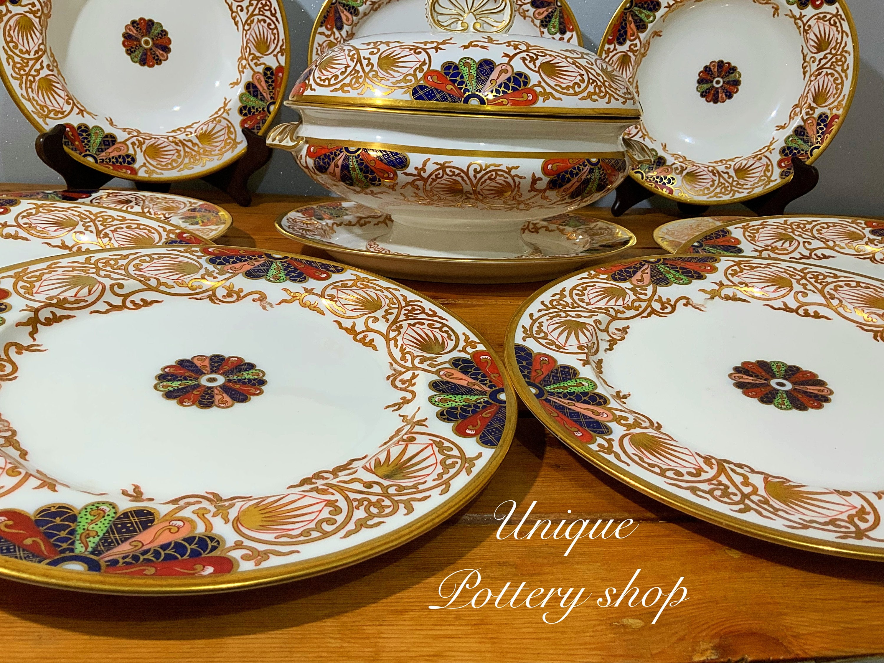 An English Antique Part Dinner Service - Etsy