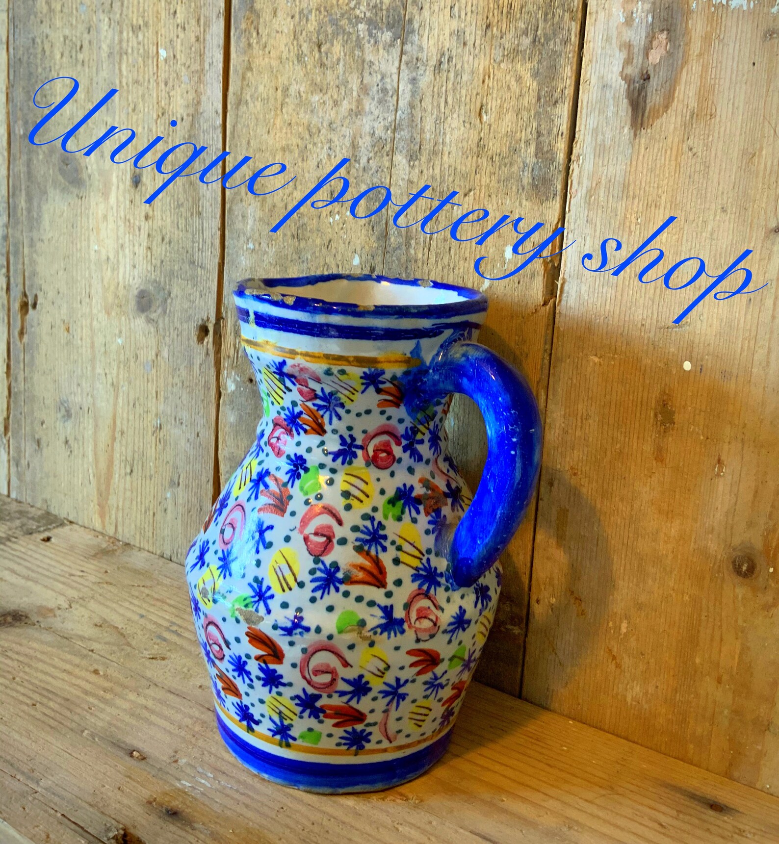 A Stunning 19th C Antique Moroccan Pottery Jug | Etsy