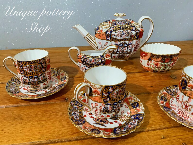 A Rare and Beautiful Spode Imari Tea Set - Etsy