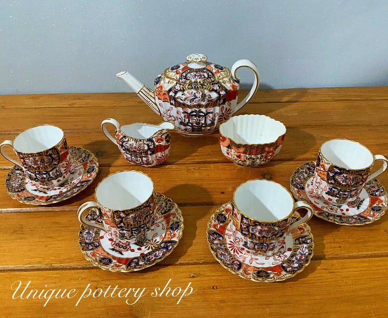 A Rare and Beautiful Spode Imari Tea Set - Etsy UK