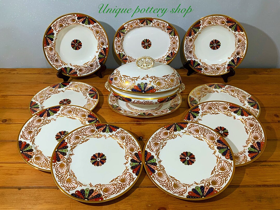 An English Antique Part Dinner Service - Etsy