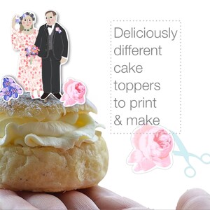 Couple Cake Topper • DIY Anniversary Cake Decoration • Second Marriage ...