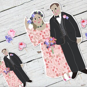 Couple Cake Topper • DIY Anniversary Cake Decoration • Second Marriage ...