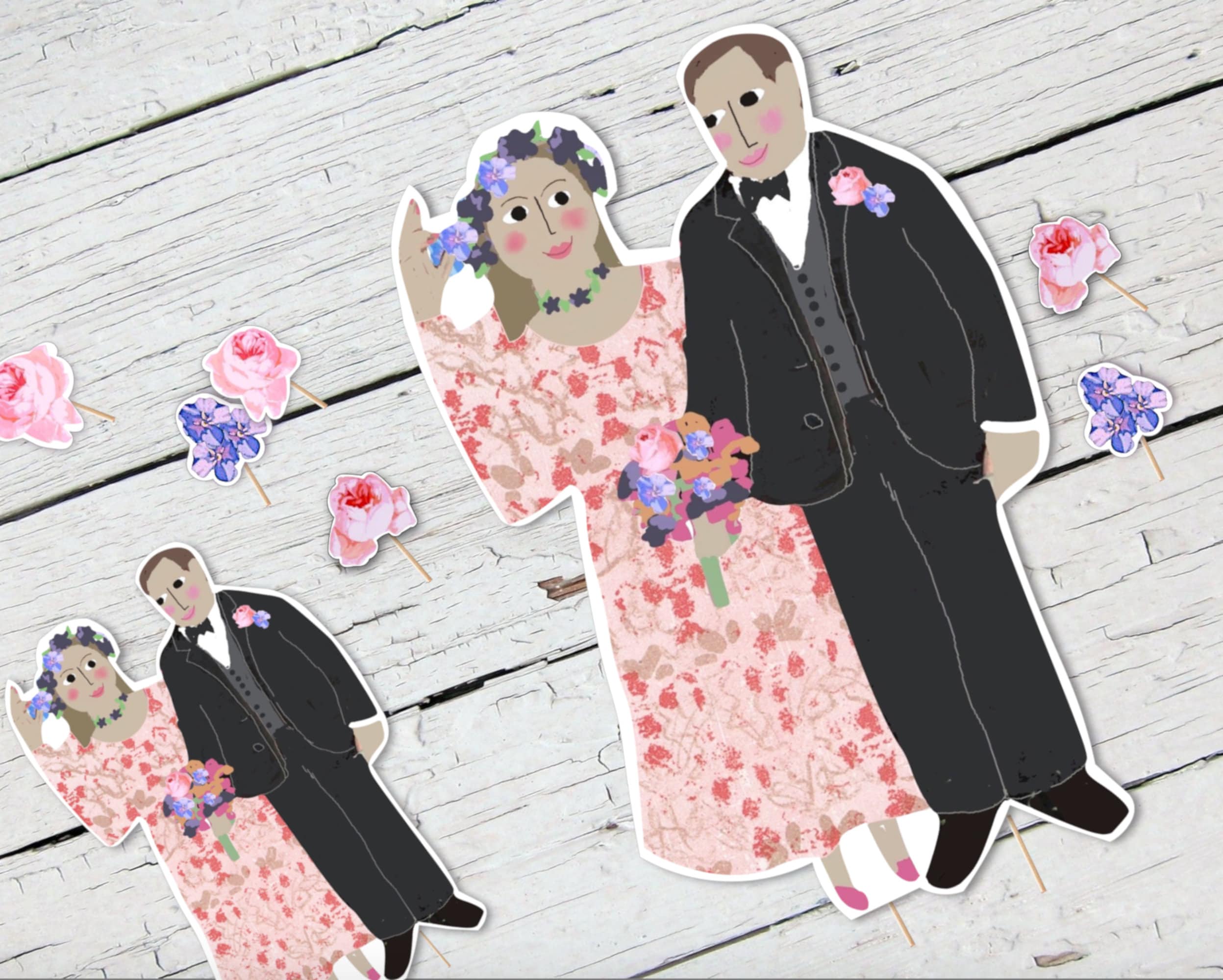 Printable Anniversary Cake Topper • DIY Couple Cake Topper • Wedding ...