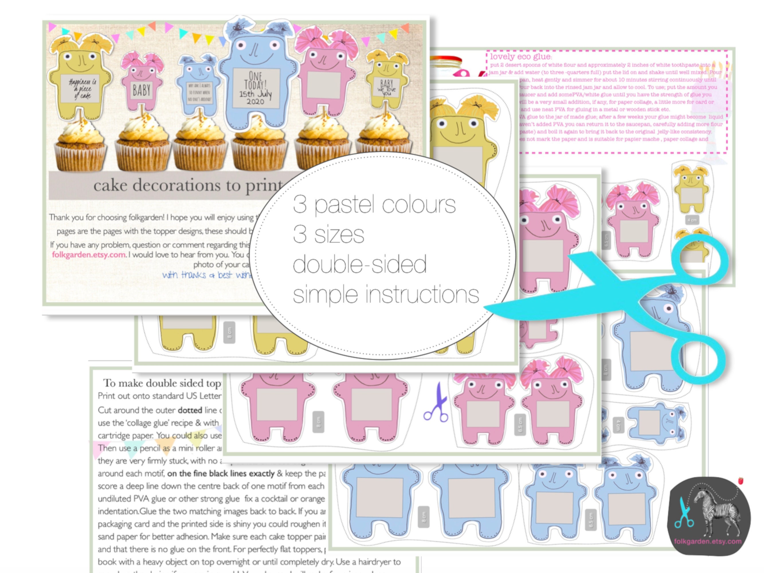 Paper & Party Supplies Party Décor Party Supplies Cupcake Toppers ...