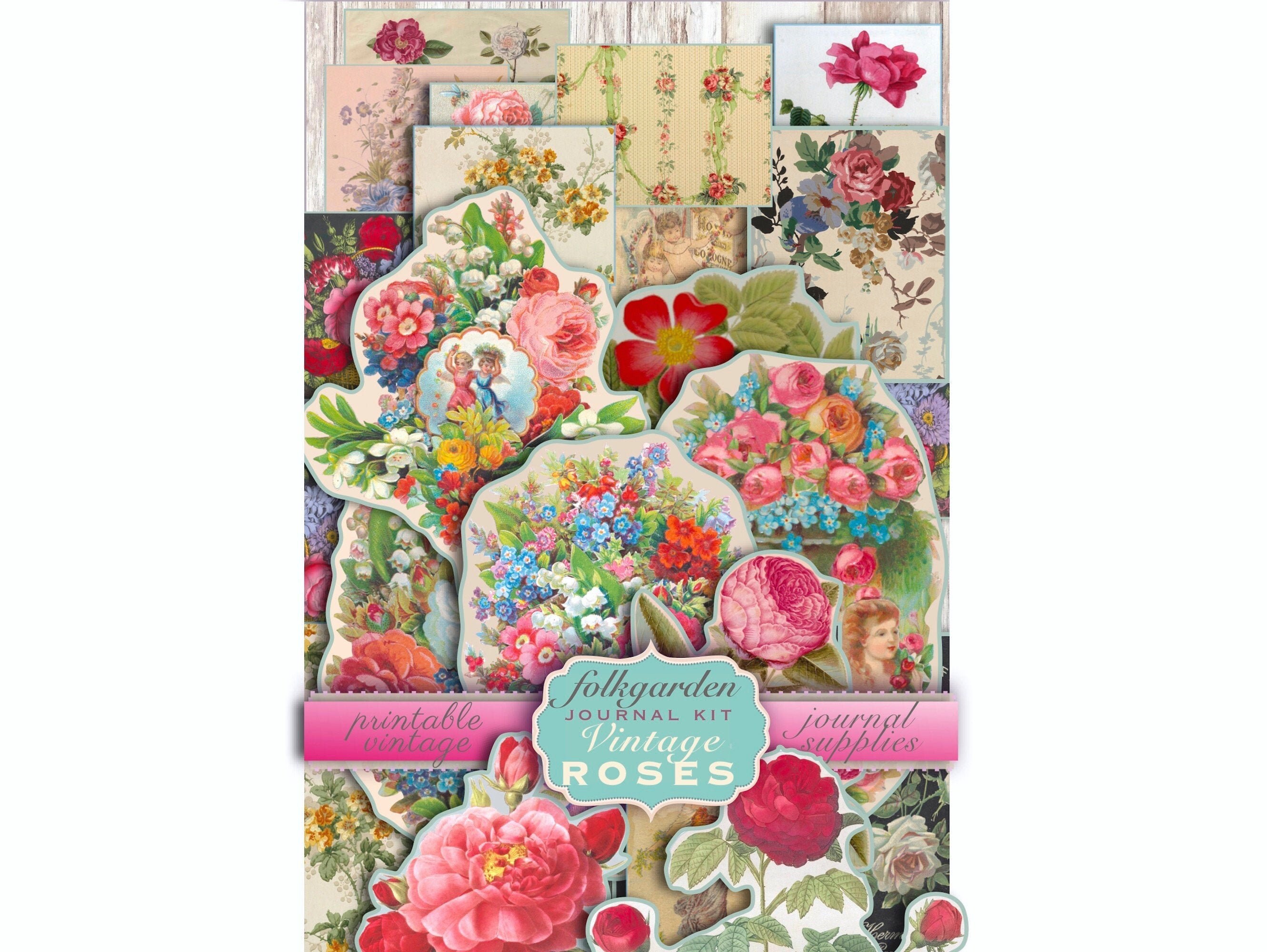 Junk Journal Vintage Scrapbook Printable Fussy Cut Roses Victorian ...