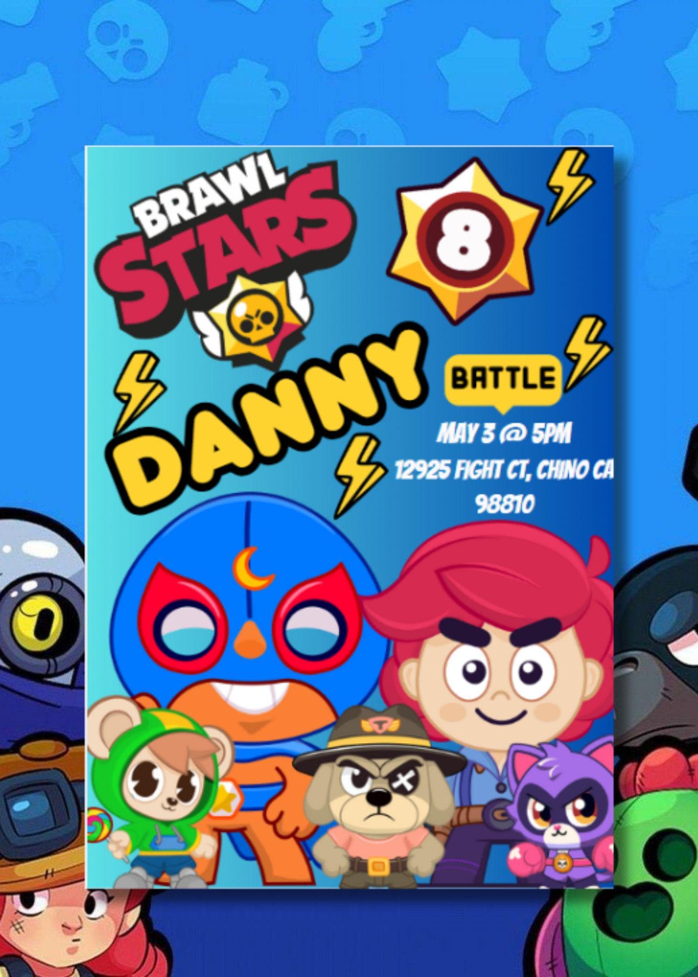 Brawl Stars Birthday Invite, Editable Invitation, Birthday Invite ...