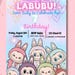 Labubu Birthday Invitation, Digital Download, Editable Invitation ...