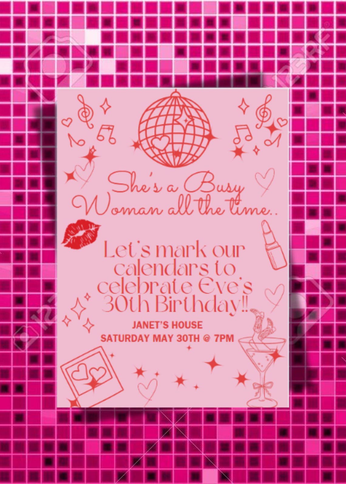 Birthday Gal Invite, Editable Invitation, Birthday Invite, Printable ...