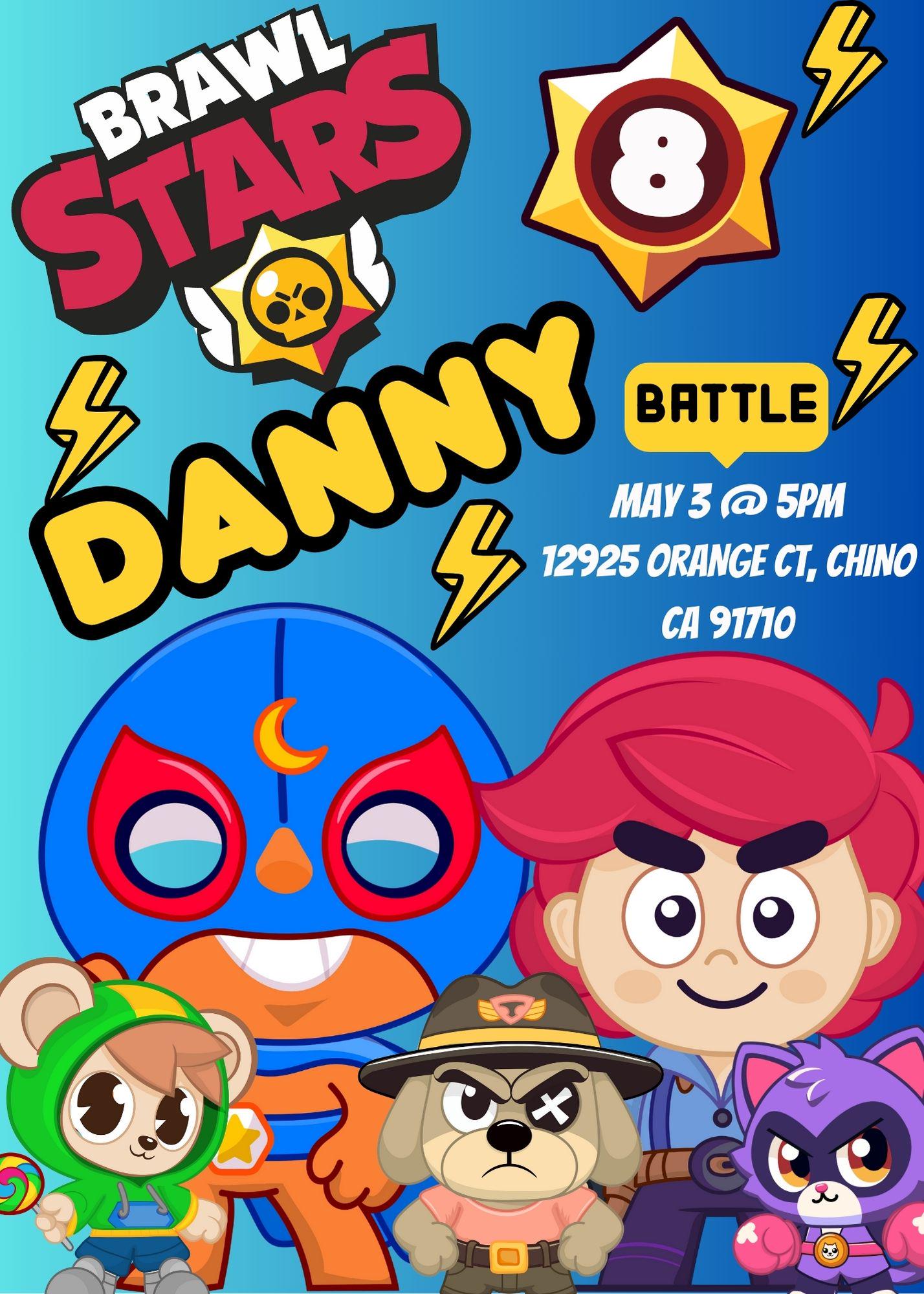 Brawl Stars Birthday Invite, Editable Invitation, Birthday Invite ...
