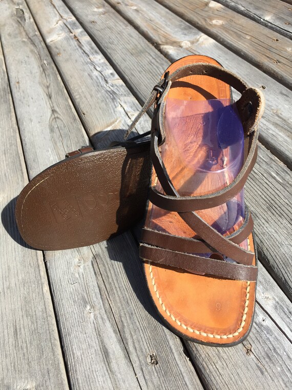 NIMROD Israeli 100% LEATHER Rare Biblical SANDAL-1980's | Etsy