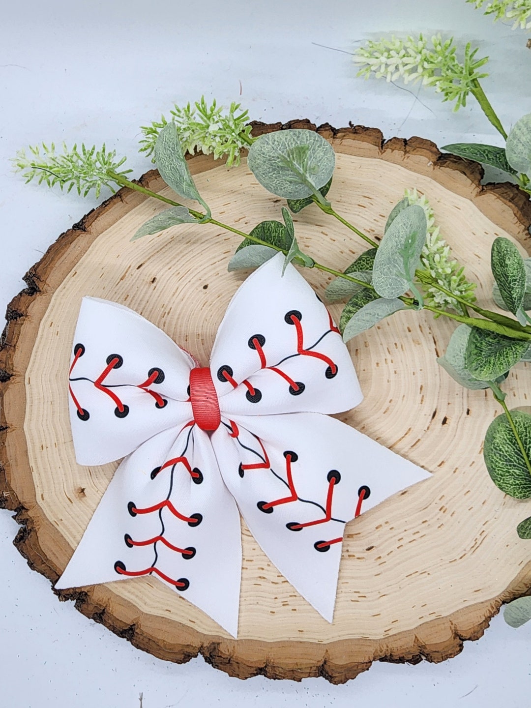 Baseball Hair Bow Big Baseball Bow Baby Baseball Bow - Etsy