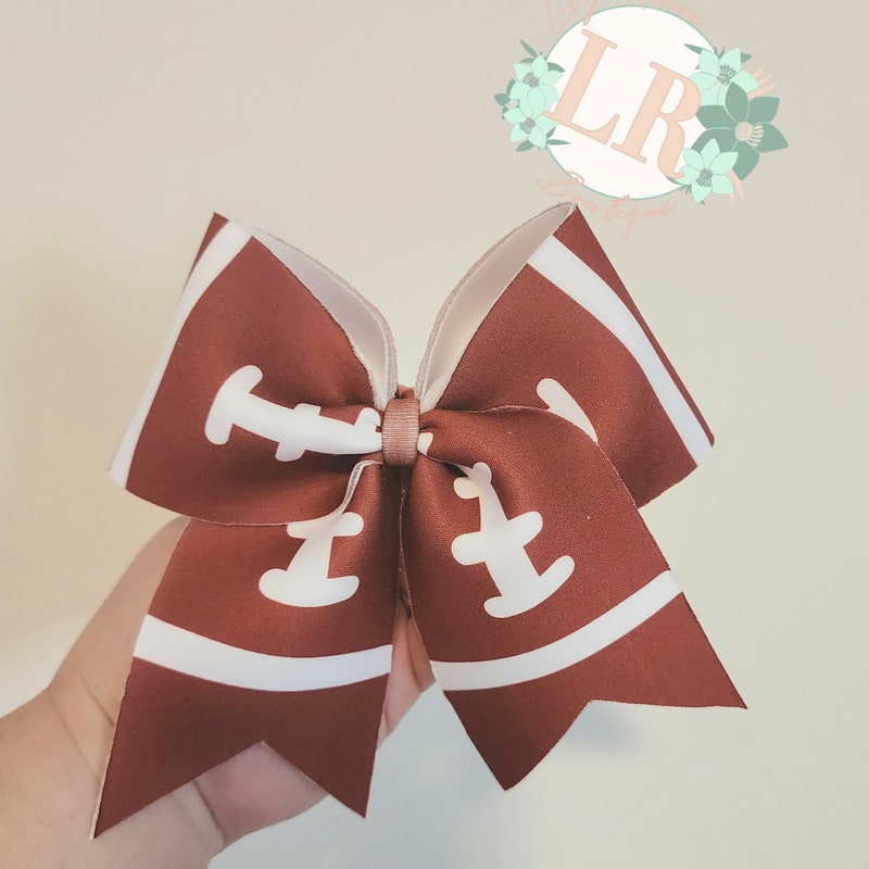 Football Hair Bow - Etsy