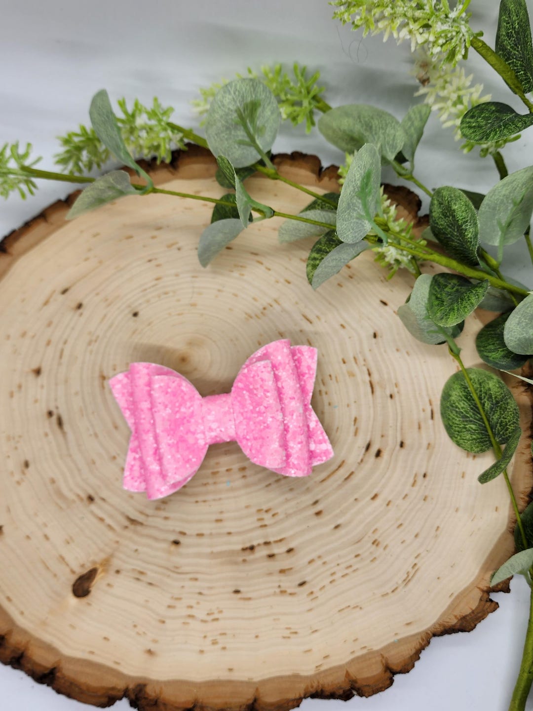 Pink Glitter 3.5 Inch Bow - Etsy