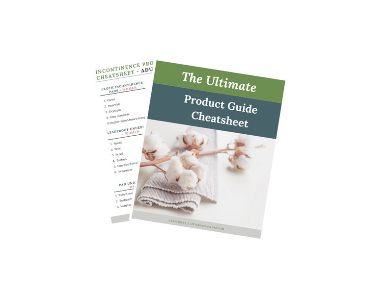 The Ultimate Cloth Incontinence Product Guide and Cheatsheet - Etsy