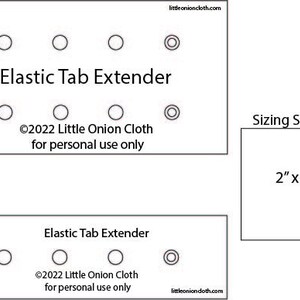 Elastic Baby Waist Tab Extender Sewing Pattern - Etsy