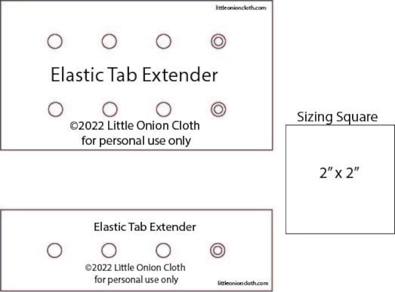 Elastic Baby Waist Tab Extender Sewing Pattern - Etsy