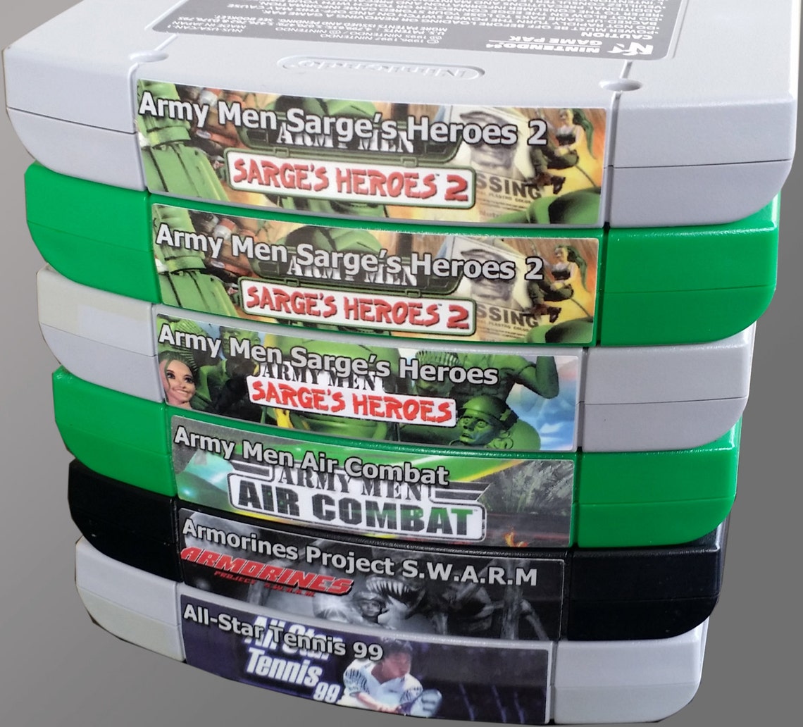 High-quality Nintendo 64 (N64) Cartridge Spine Labels - Full 296pc ...