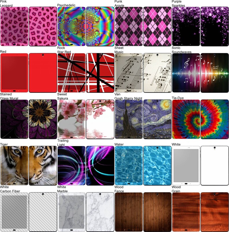 Choose Any 1 Custom Vinyl Skin / Sticker/ Decal Design for the Samsung ...
