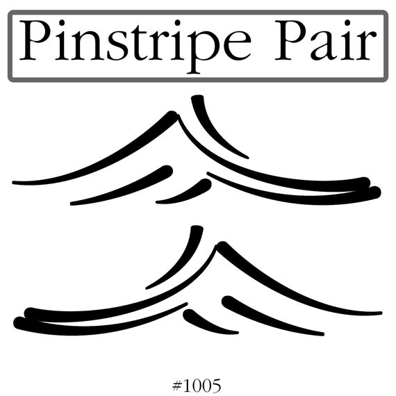 Pinstripe Decal / Scroll Pair Many Colors and Sizes to Choose | Etsy