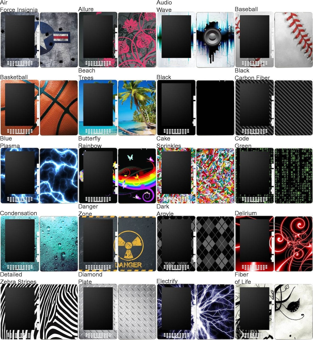 Choose Any 1 Vinyl Decal/sticker/skin Design for the Amazon Kindle DX ...
