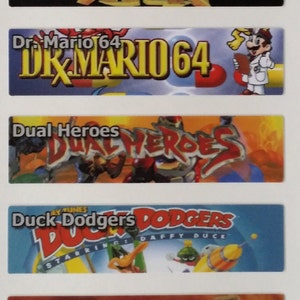 High-quality Nintendo 64 (N64) Cartridge Spine Labels - Full 296pc ...